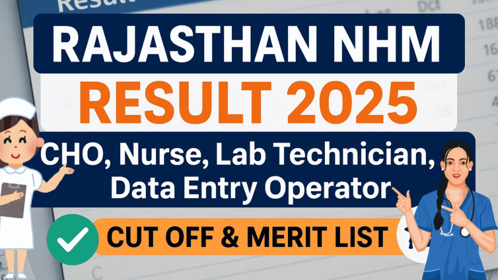 Rajasthan NHM Result 2025 Date, Direct Link, Cut off, Merit List